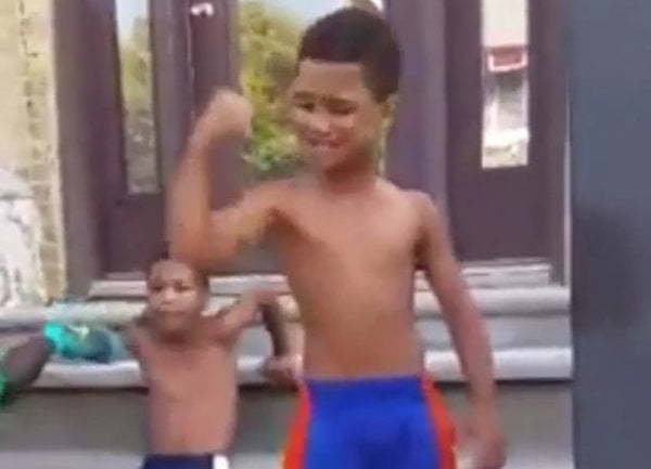 8 Year Old Jamaican Kid Workout Sensation Video Goes Viral